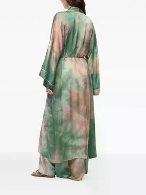 Pinko Long Gradient Satin Kimono