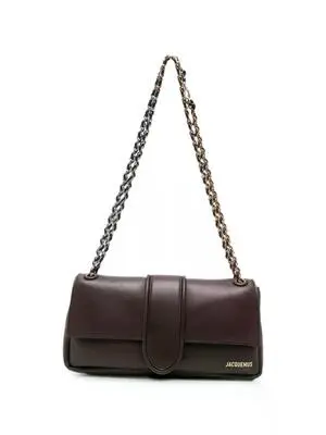 Jacquemus Logo-plaque Chain-link Shoulder Bag - Brown
