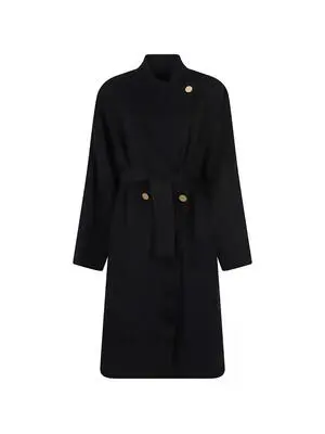 Alberta Ferretti Belted Button-detail Coat