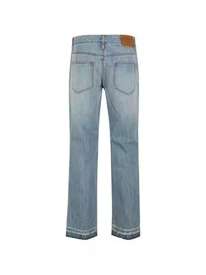 Ermanno Scervino Lace-trim Straight-leg Jeans