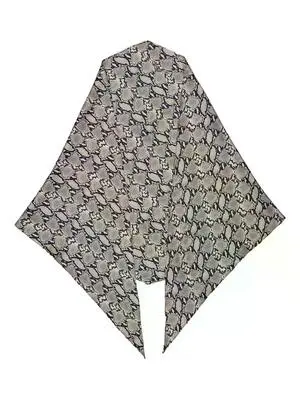 PAULA Snakeskin Printed Twill Scarf