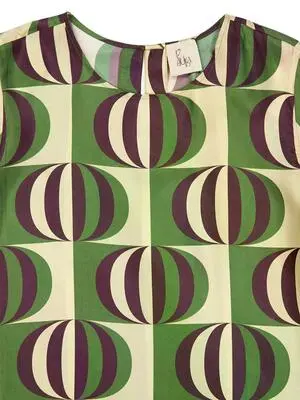 PAULA Geometric-print Dress - Green