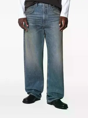AGOLDE Faded Whiskered Loose-fit Jeans
