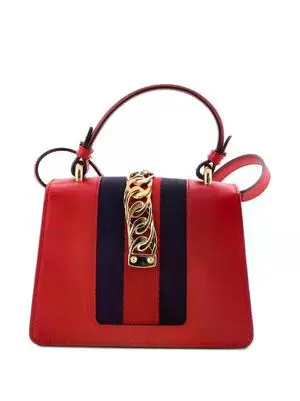 Gucci Sylvie Mini Satchel Top Handle Bag - Red