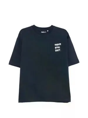 GEORGE. Slogan-print Crew-neck T-shirt - Blue