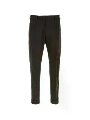 PT TORINO Zip-fastening Tailored Trousers - Brown