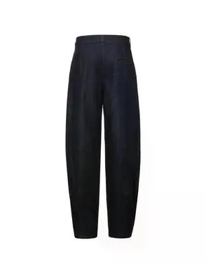 GENNY Pleated Tapered-leg Jeans