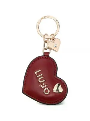 Liu Jo Heart-shaped Logo-plaque Keyring - Red