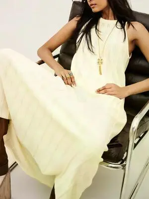 Ba&sh Sinte Ribbed-knit Sleeveless Midi Dress