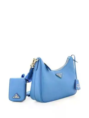 Prada Re-edition 2005 Shoulder Bag Saffiano Leather Small Crossbody Bag - Blue