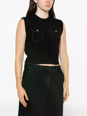 Pinko Sleeveless Sweater With Pocket Detail