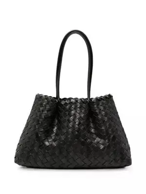 ELLEME Medium Dimple Woven Tote Bag - Black
