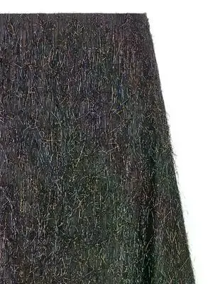 Peserico Metallic Yarn Frayed Midi Skirt - Grey