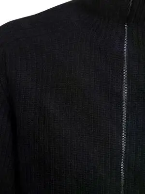 Tagliatore Ribbed-knit Zip-up Sweater