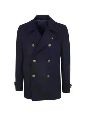 Tagliatore Double-breasted Pea Coat - Blue