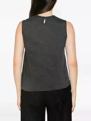 WHYCI MILANO Satin-finish Sleeveless Top
