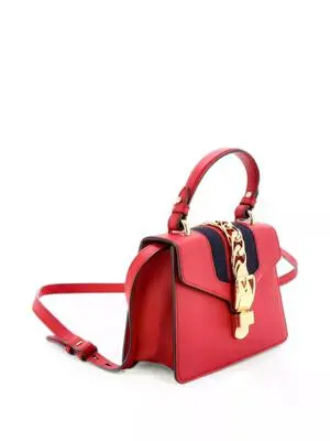 Gucci Sylvie Top Handle Bag Leather Mini Satchel