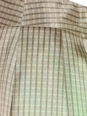 Kiton Check Pleated Trousers