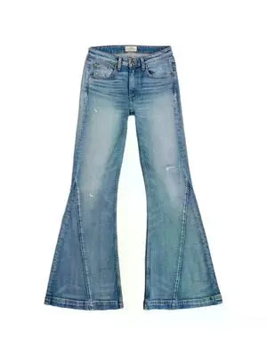 ANTIK DENIM Texas Flare-leg Distressed Jeans - Blue