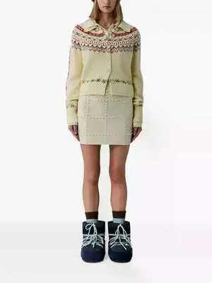 Guest In Residence Patterned-knit Cardigan - Neutrals