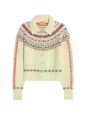 Guest In Residence Fair Isle-style Knit Cardigan - Neutrals