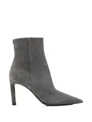 JIMMY CHOO Frankie Ab Pointed-toe Stiletto-heel Ankle Boots - Grey