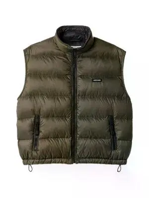 Miu Miu Padded Light Pongé Vest - Green