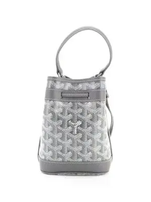 Goyard Petit Flot Coated Canvas Mini Bucket Bag - Grey