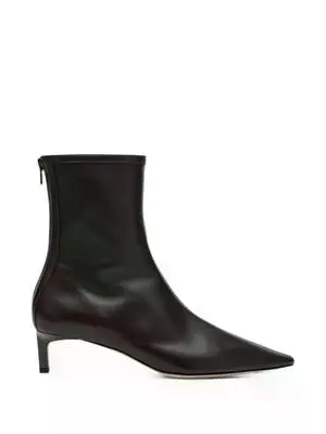 Dear Frances Fio Pointed-toe Leather Ankle Boots - Brown