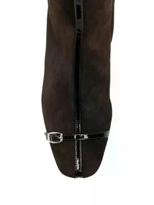 CAREL Knee-high Buckle Detail Boots - Brown