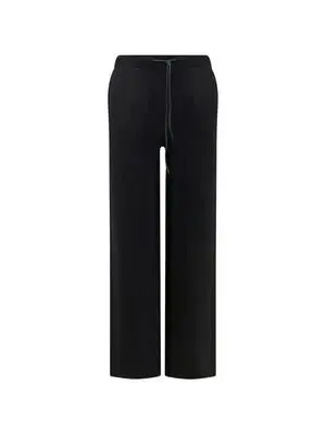 HEVO Drawstring-waist Knitted Trousers - Black