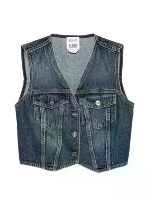 Liu Jo X Elodie Sleeveless Denim Jacket - Blue