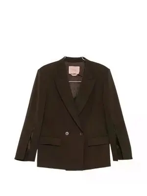 TWINSET Split-sleeve Double-breasted Blazer - Brown