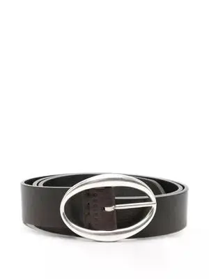 Orciani Oval-buckle Leather Belt - Brown