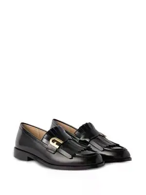 Furla Lidia Loafers With Gold-tone Logo