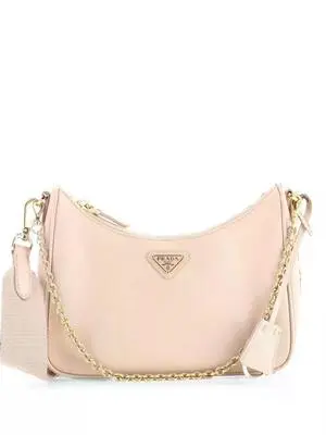 Prada Re-edition 2005 Shoulder Bag Saffiano Leather Small Crossbody Bag - Neutrals