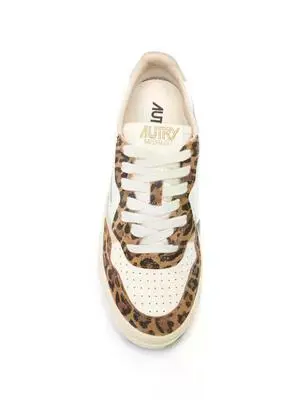 AUTRY Medalist Leopard-print Leather Sneakers