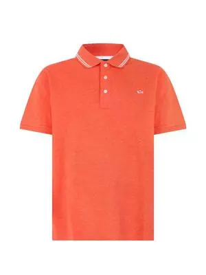 Paul & Shark Logo-embroidered Polo Shirt - Orange