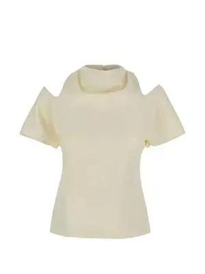 Federica Tosi Cold-shoulder Blouse - Neutrals