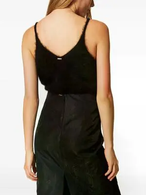 TWINSET Brushed Wool-blend Top With Embroidery