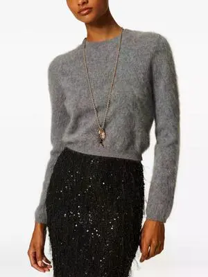 TWINSET Brushed Crew-neck Sweater