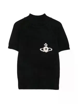 VIVIENNE WESTWOOD Orb-motif Turtleneck Sweater - Black