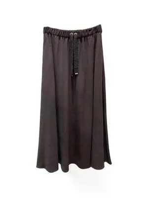 Herno Maxi Skirt With Drawstring Waist - Brown