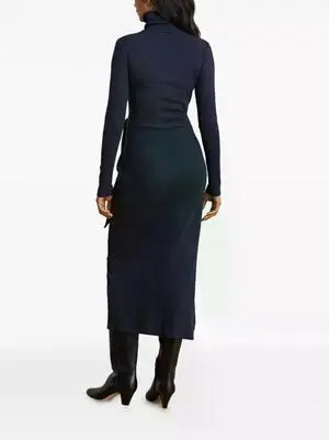 Ralph Lauren Tie-front Turtleneck Midi Dress