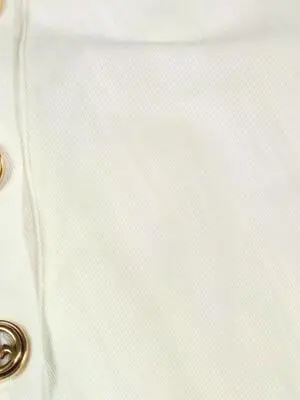 Gucci 2000s Striped Trim Shirt Dress - White