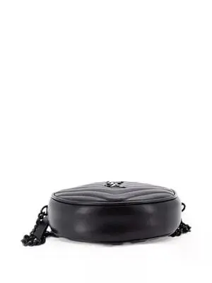 Saint Laurent Vinyle Round Camera Bag Matelasse Chevron Leather Crossbody Bag