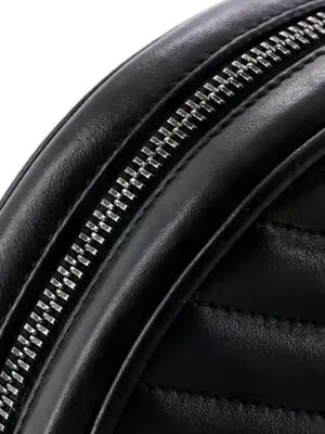 Saint Laurent Vinyle Round Camera Bag Matelasse Chevron Leather Crossbody Bag
