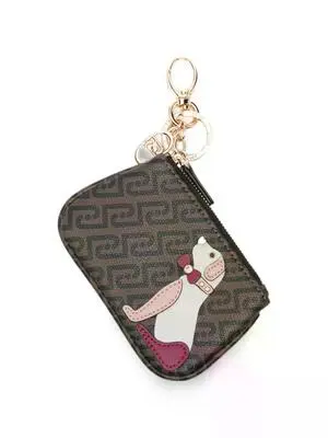 Liu Jo Logo-monogram Animal-patch Keyring - Brown