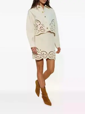 Ulla Johnson Bobbi Cut-out Denim Jacket
