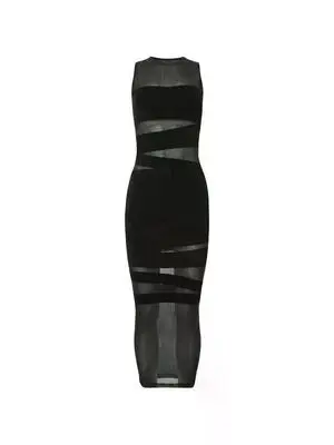 Wolford Sheer-opaque Sleeveless Midi Dress - Black